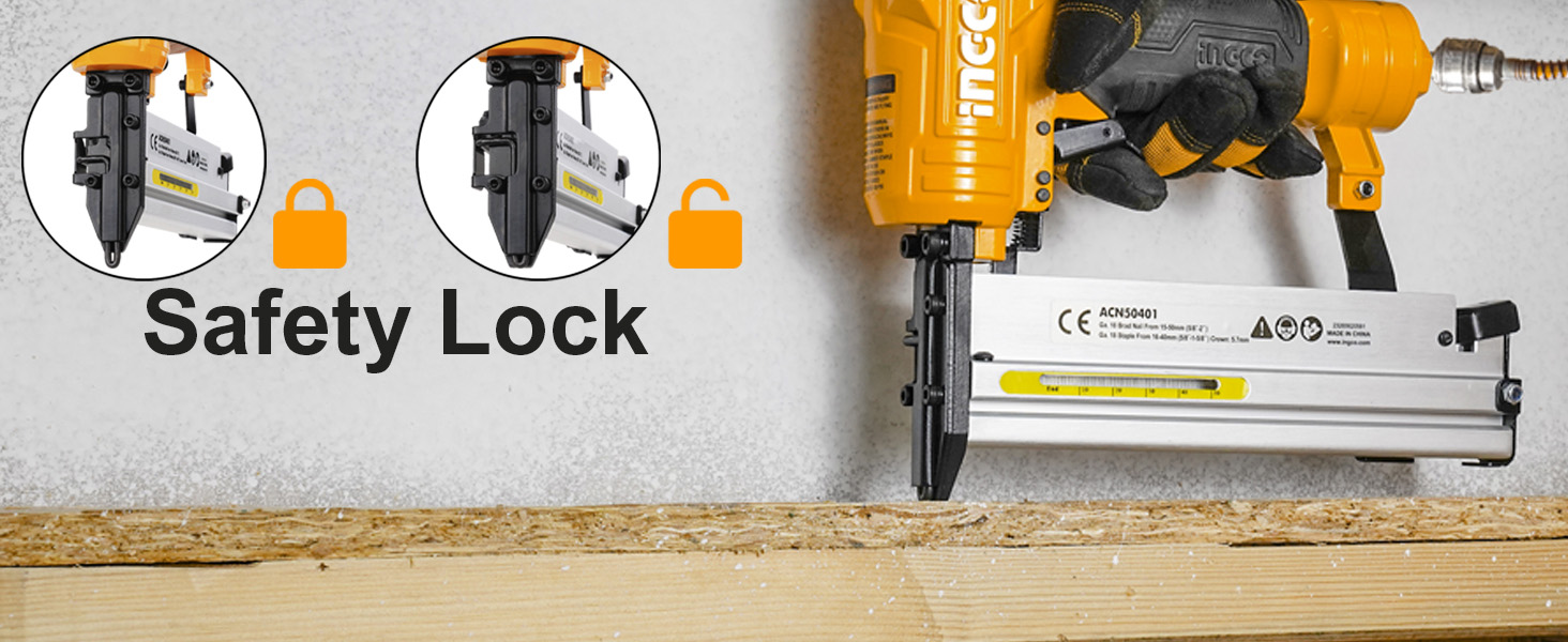 INGCO INGCO 2-IN-1 Combo Brad Nailer with 1000 PCS Brad Nails & 200 PCS ...