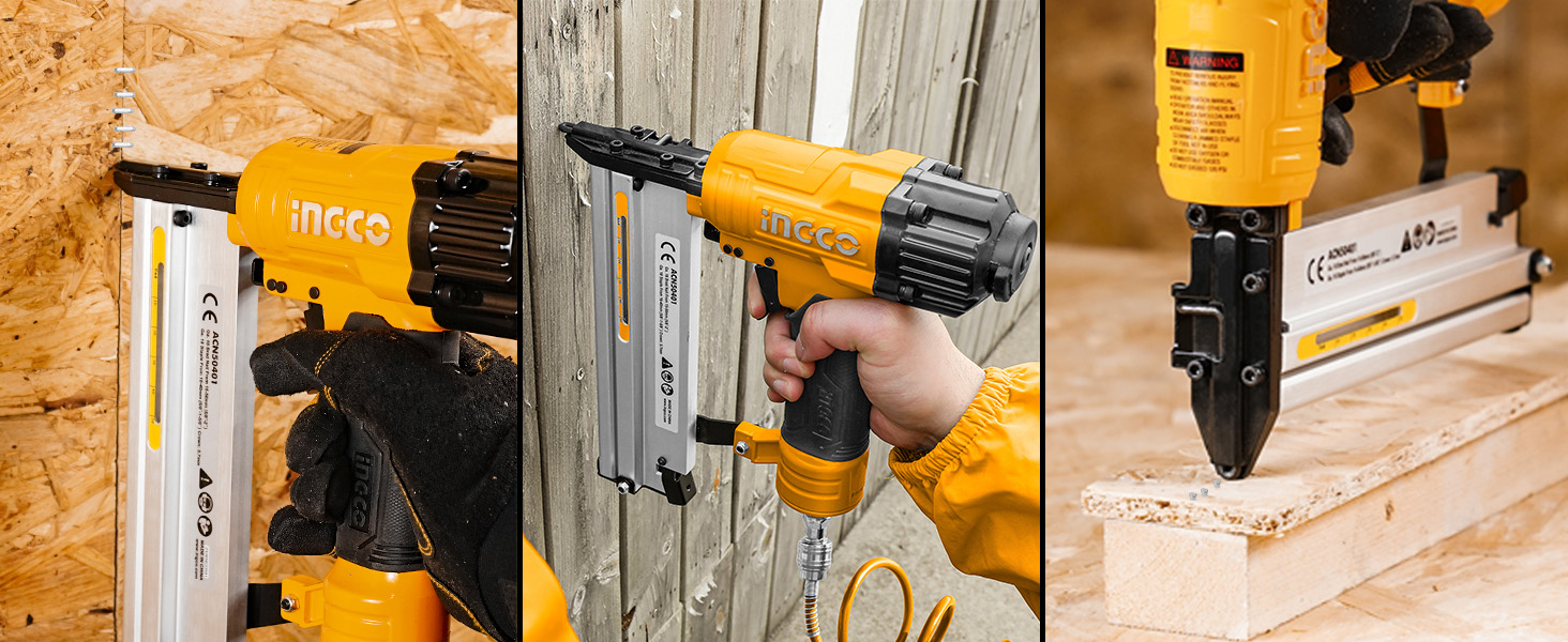 INGCO INGCO 2-IN-1 Combo Brad Nailer with 1000 PCS Brad Nails & 200 PCS ...