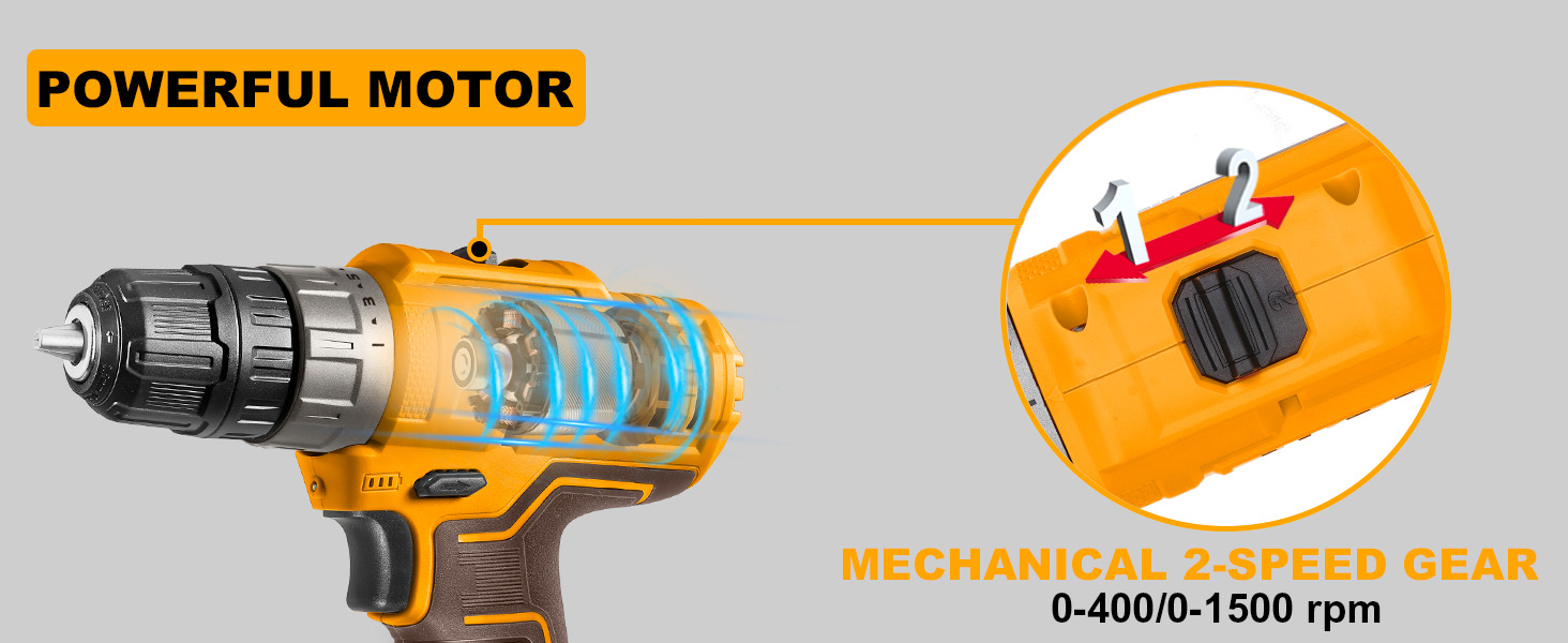 INGCO INGCO 12V Cordless Drill CDLI12202 - 20Nm Torque Electric ...