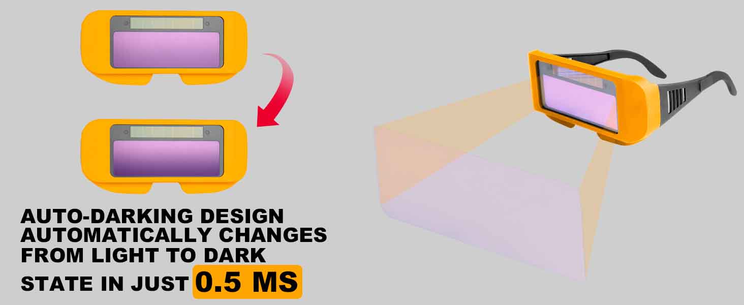 INGCO INGCO Auto Darkening Welding Goggles AHM111 – UV/IR Protection ...