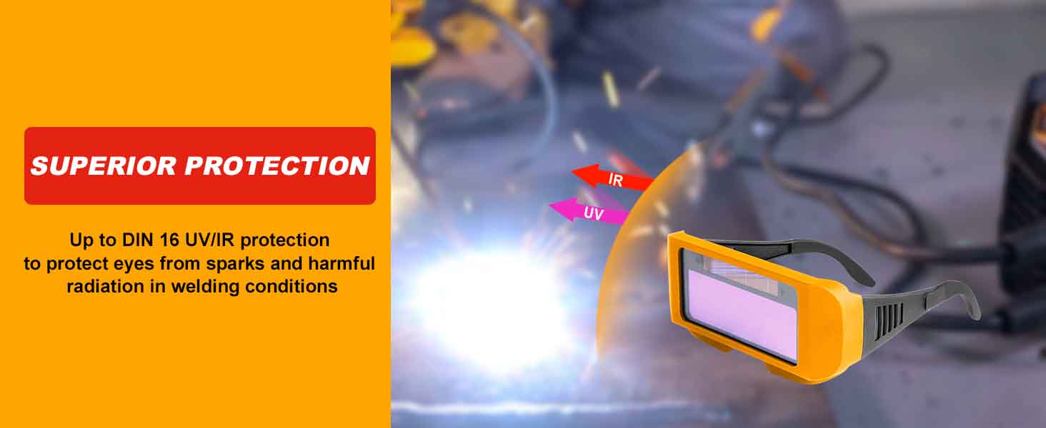 INGCO INGCO Auto Darkening Welding Goggles AHM111 – UV/IR Protection ...