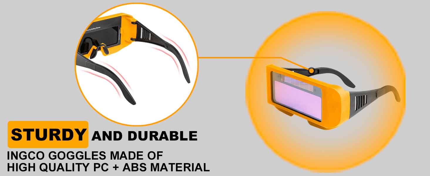 INGCO INGCO Auto Darkening Welding Goggles AHM111 – UV/IR Protection ...