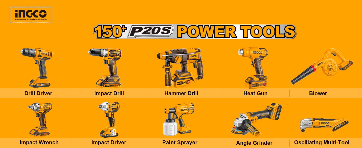 INGCO INGCO 2000W Electric Heat Gun HG200078 - 50-550°C Hot Air Gun ...