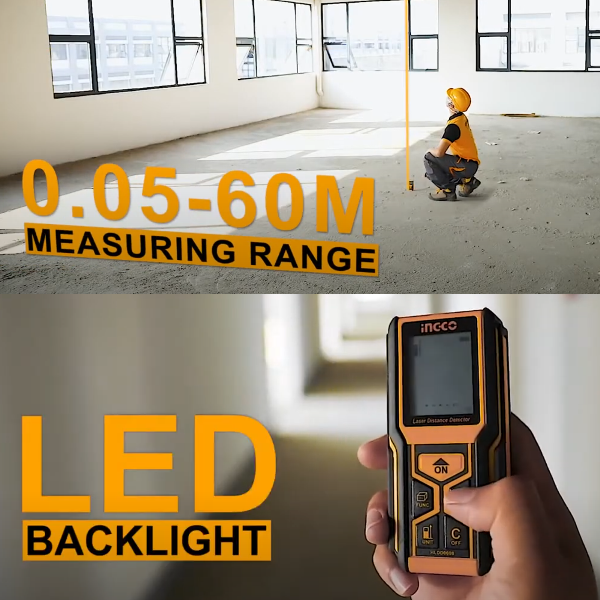 INGCO Measuring Tools INGCO Laser Distance Detector HLDD0608