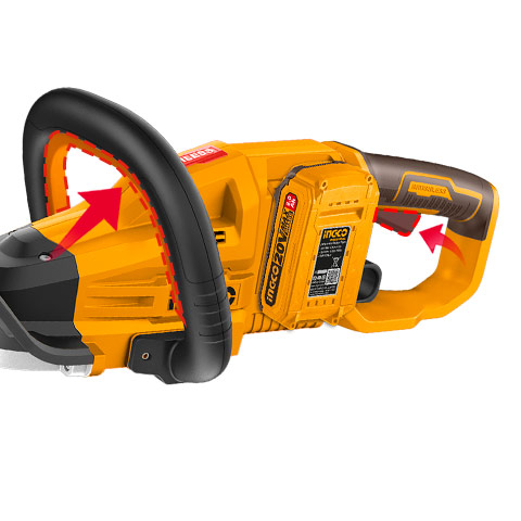 INGCO Cordless Tools INGCO Cordless Hedge Trimmer, with 2 pcs Batteries ...