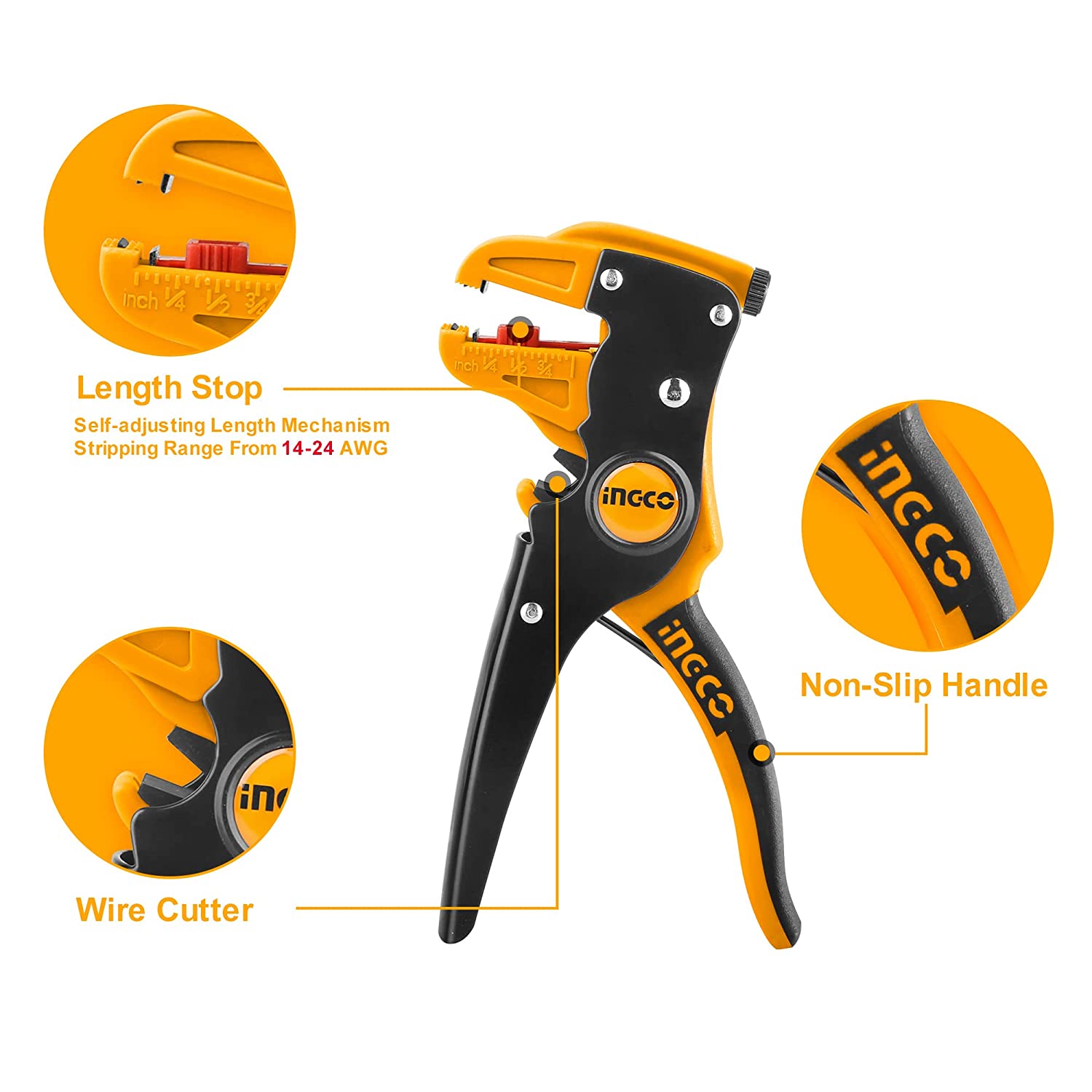 INGCO INGCO Automatic Wire Stripper & Cutter HWSP15608 – Precision Tool ...
