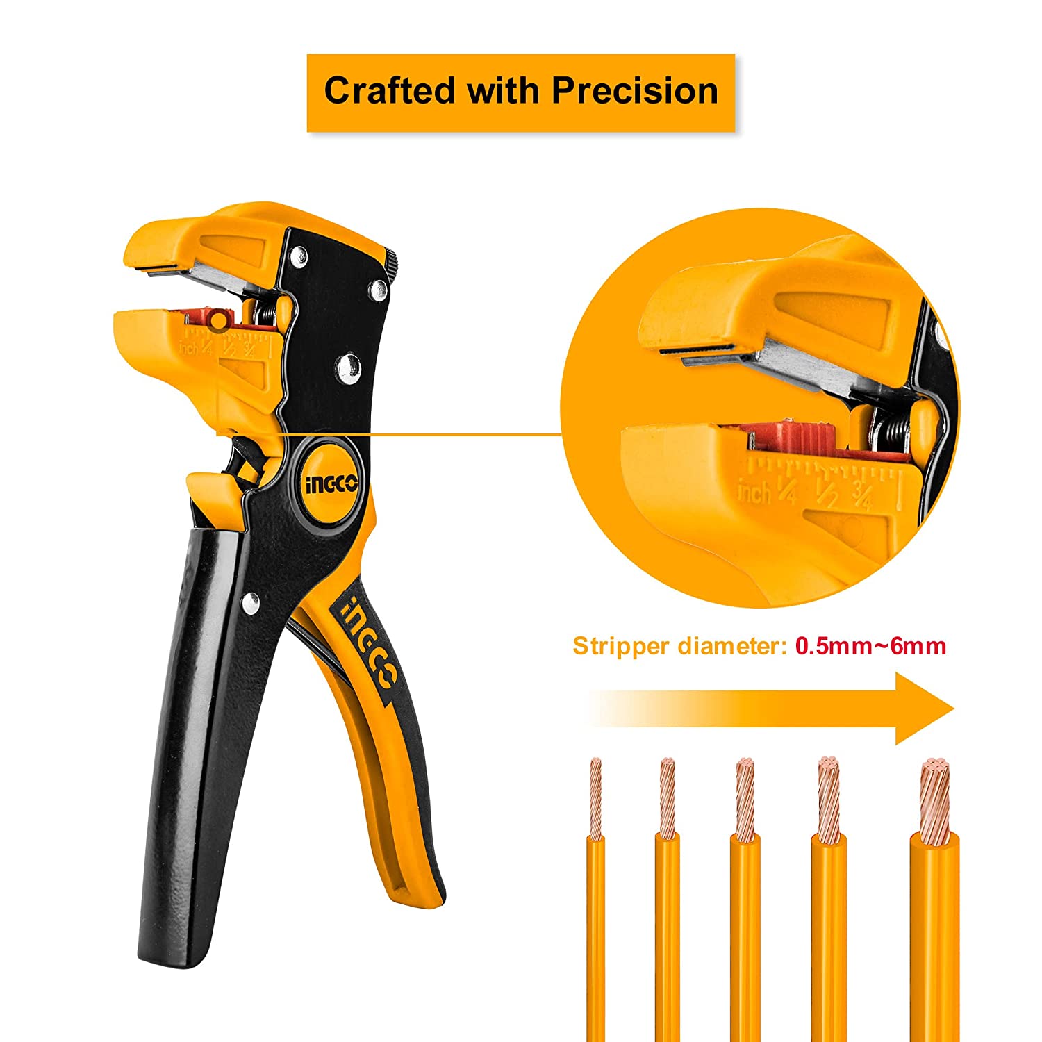 INGCO INGCO Automatic Wire Stripper & Cutter HWSP15608 – Precision Tool ...