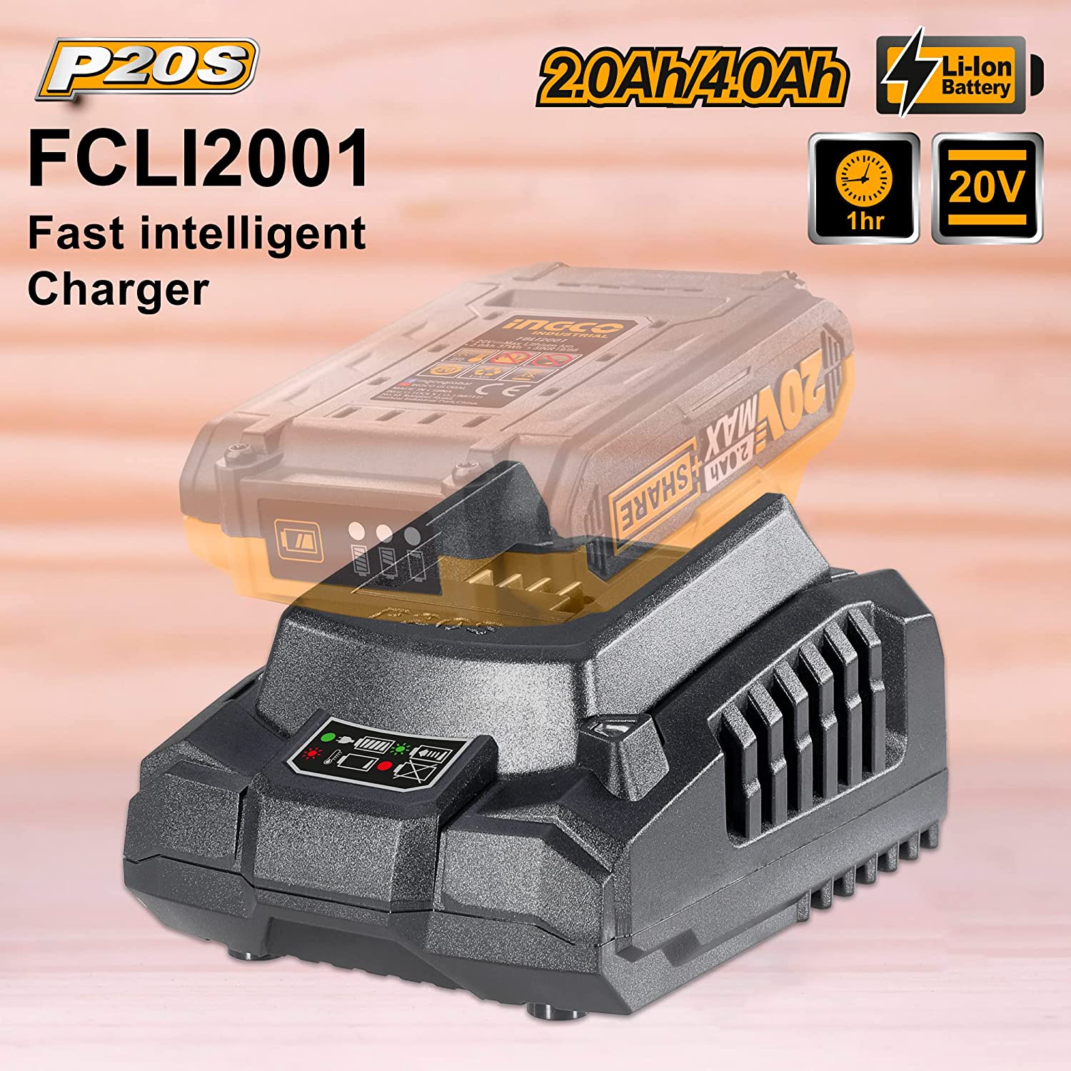 INGCO INGCO 2A battery charger FCLI2001 | INGCO lithium ion battery ...