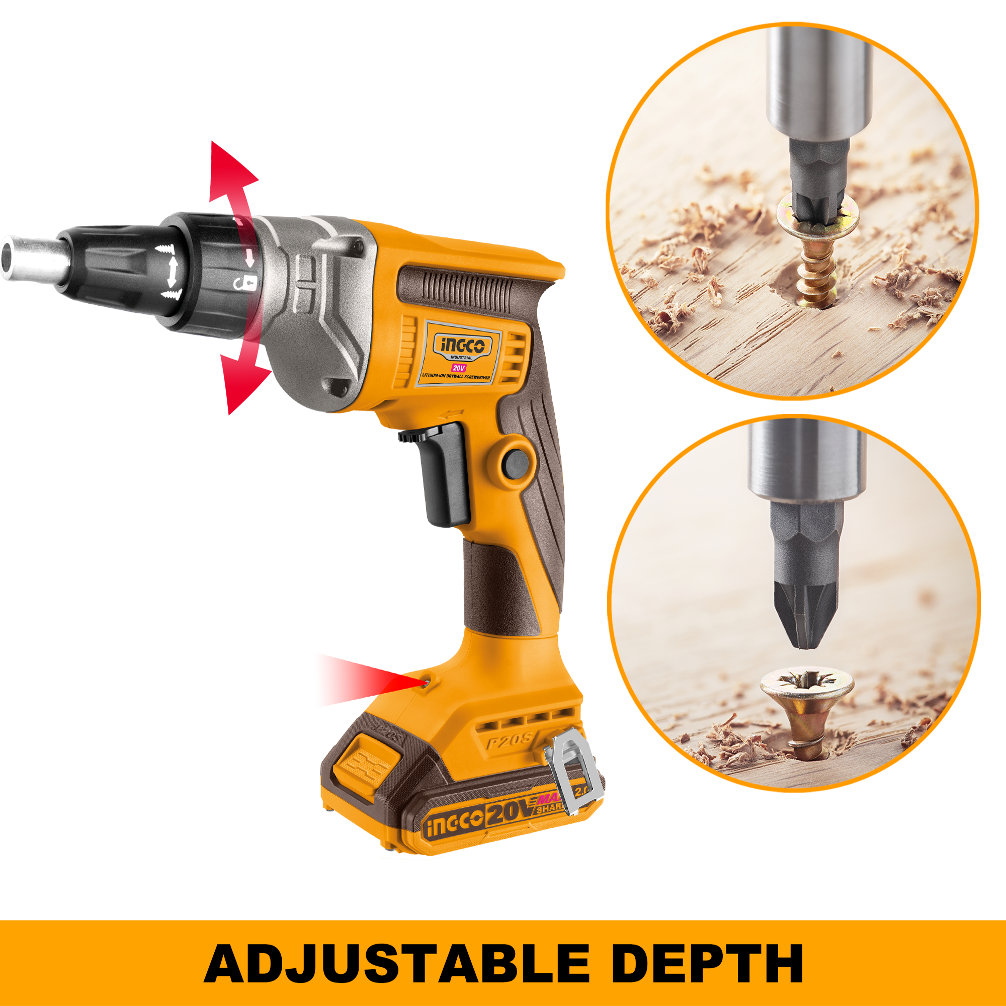 INGCO Cordless Tools Cordless drywall screwdriver CDSLI204200