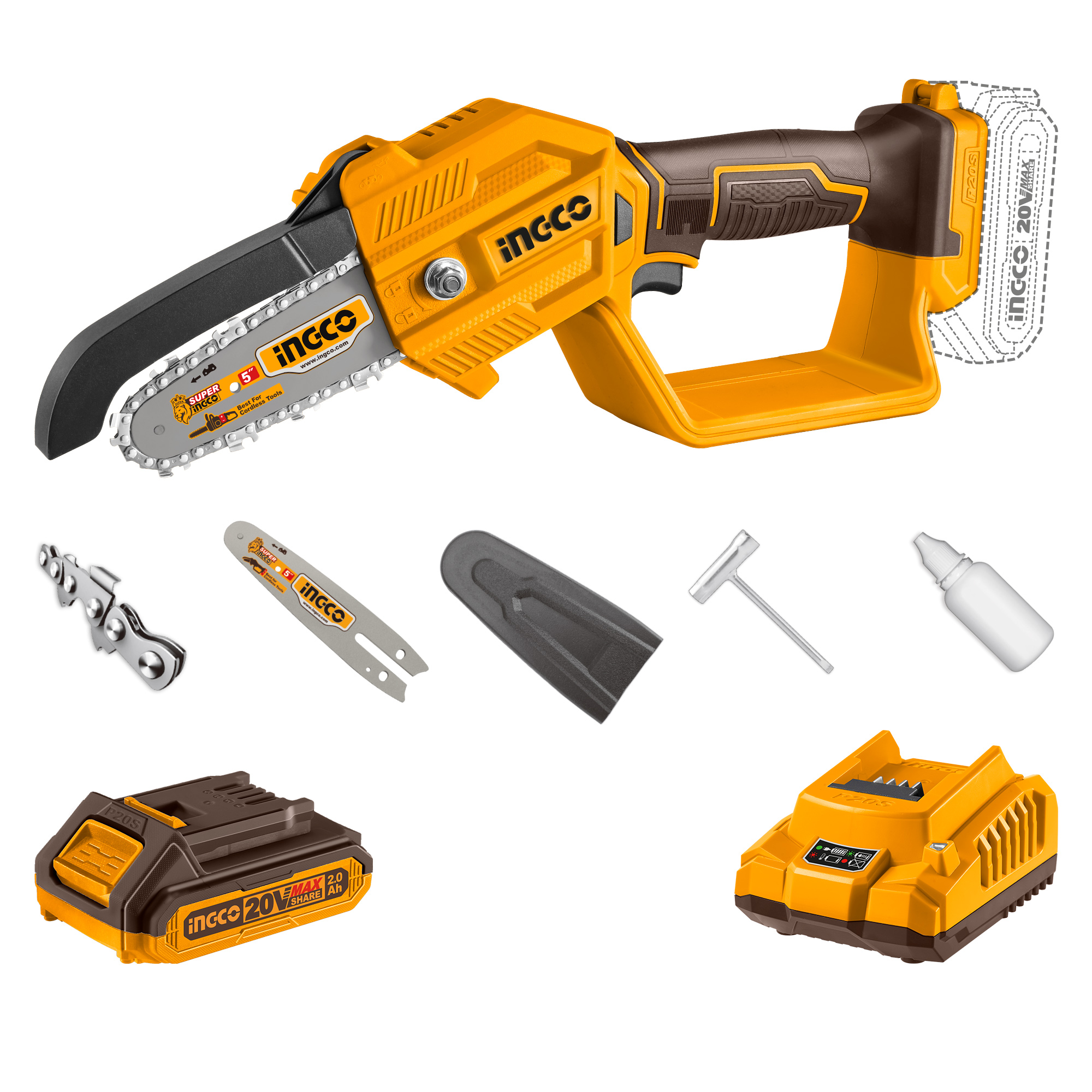 INGCO INGCO Cordless pruner saw CGSLI20581 | Electric Tree Pruner ...