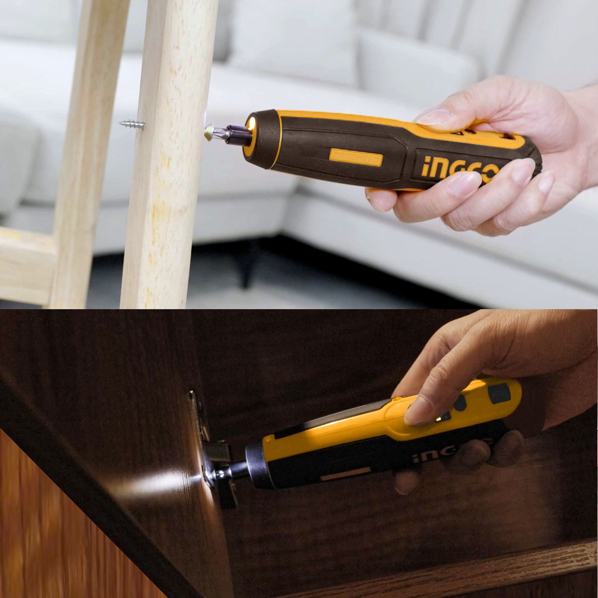 INGCO INGCO CSDLI04062 4V Cordless Screwdriver Set | USB Rechargeable ...