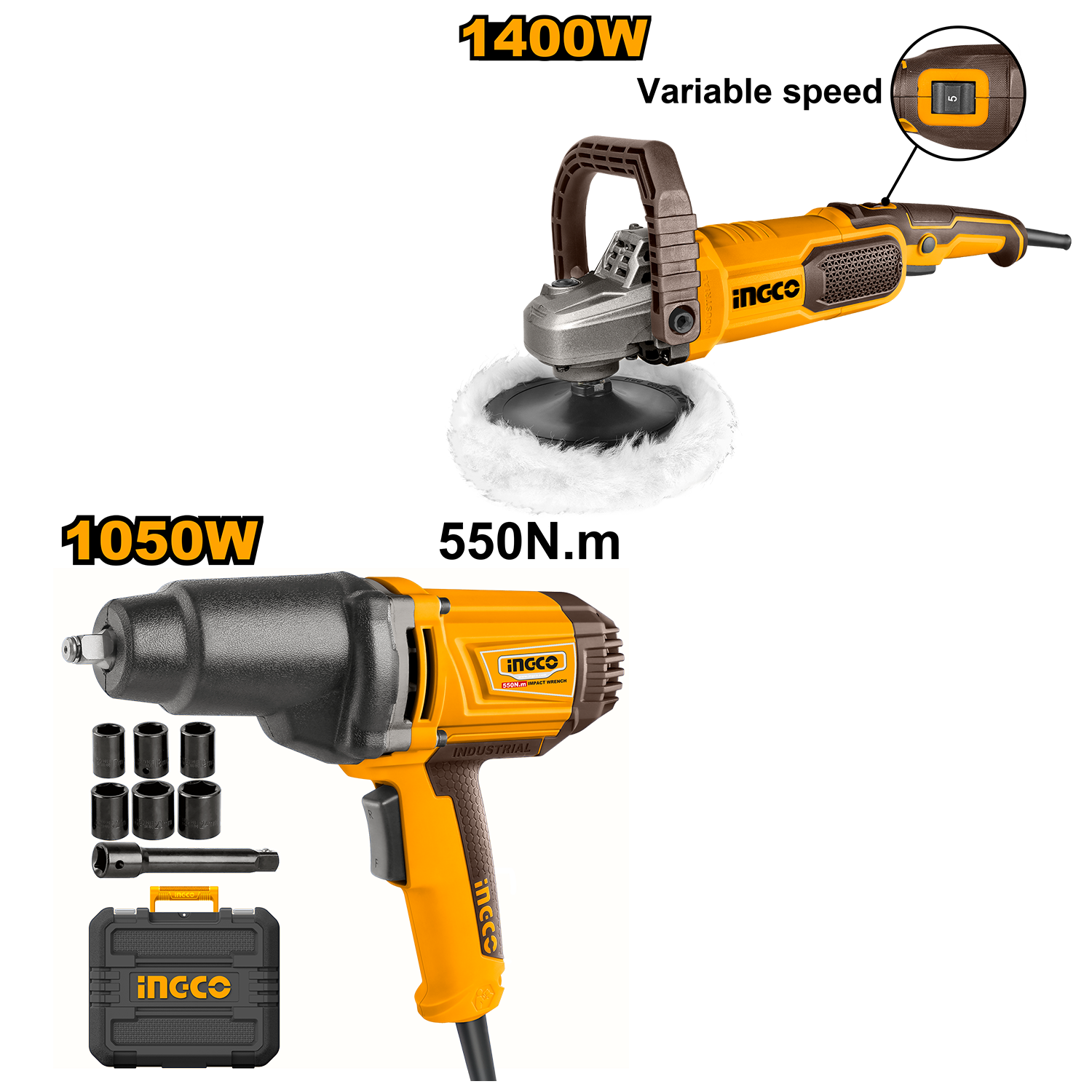 INGCO Power Tools INGCO Impact wrench with Polisher 1904424560884584448