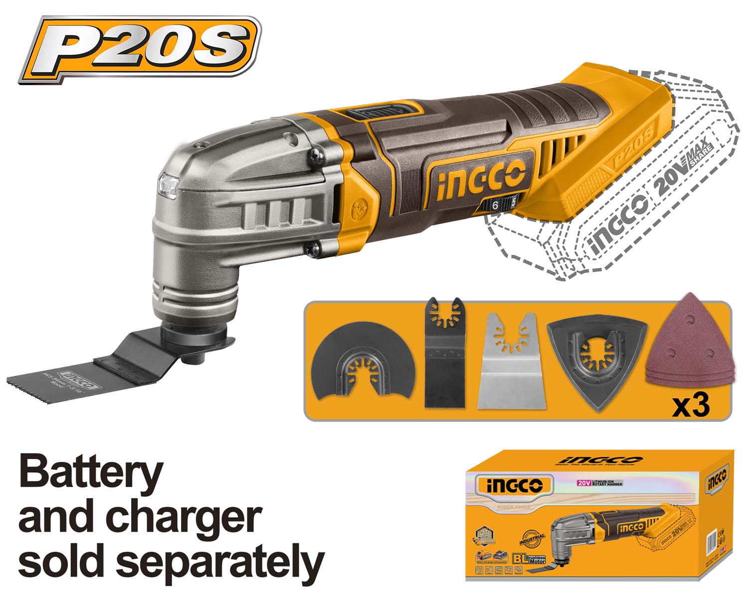 INGCO INGCO Oscillating Multi Tool