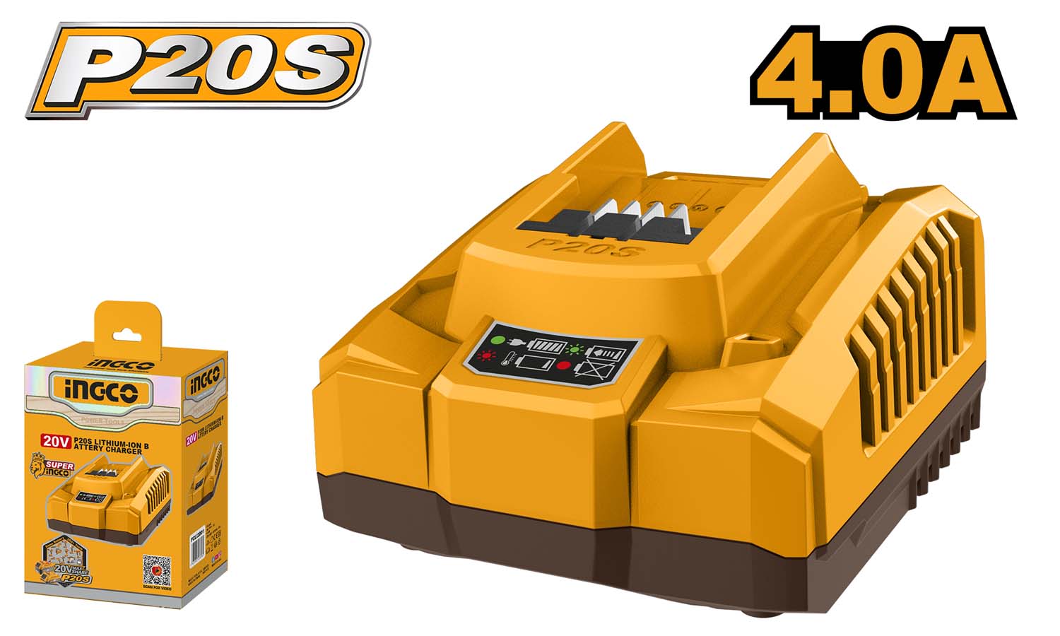 INGCO INGCO 20V Lithium-Ion Battery and Charger Kit COSLI230701 | 6 ...