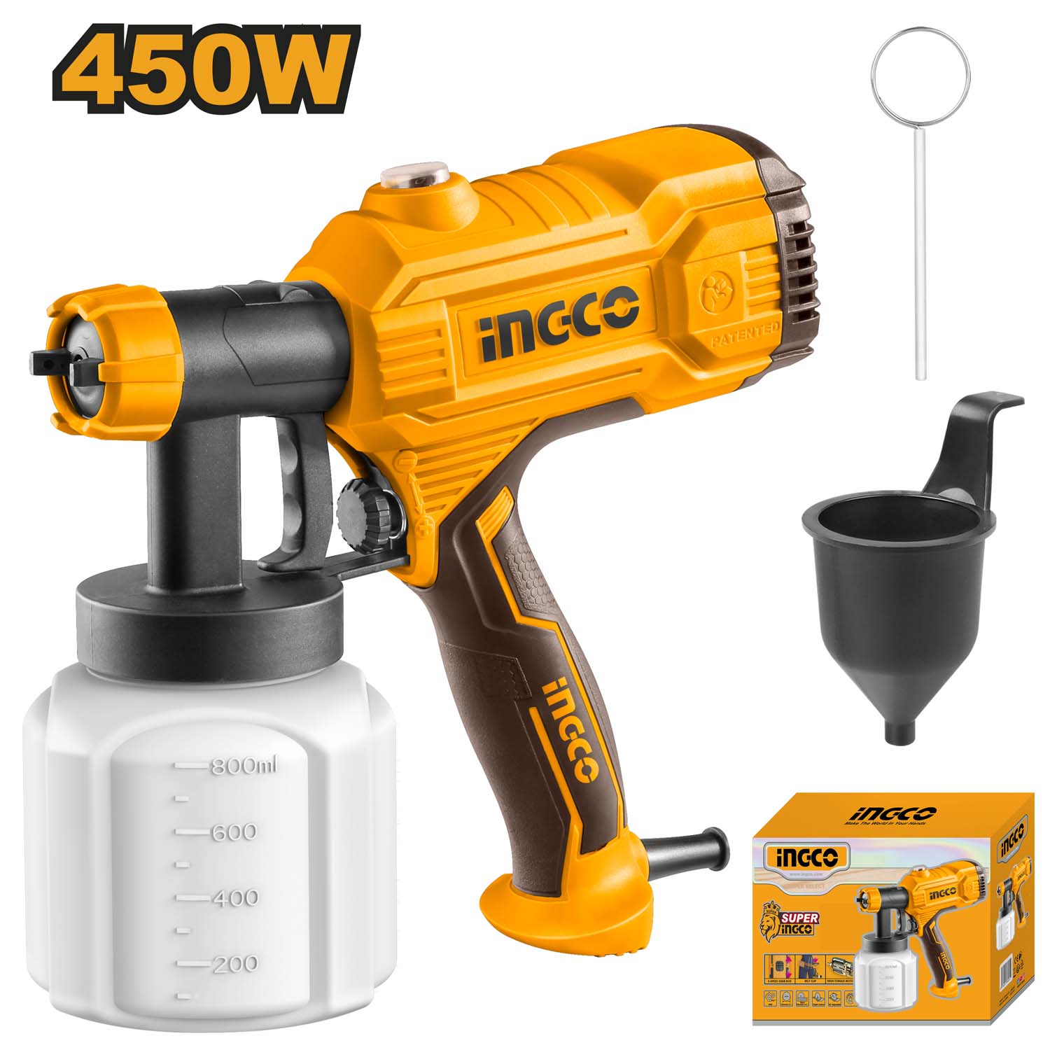 INGCO INGCO 800ml Electric Paint Spray Gun SPG3508 (120DINs ...