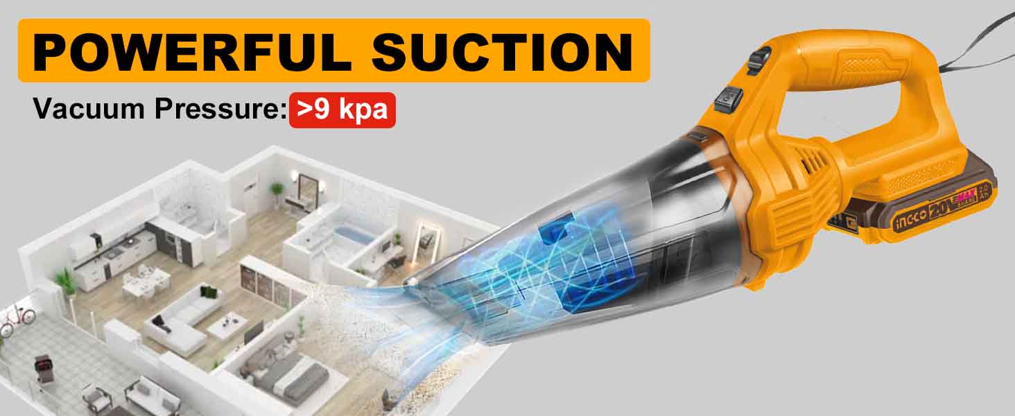 INGCO INGCO Cordless Vacuum Cleaner CVLI20126 | 20V Handheld Vacuum ...