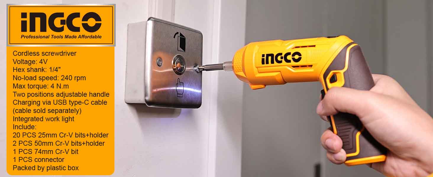 INGCO INGCO 4V Cordless Screwdriver CSDLI04425 | INGCO Singapore ...