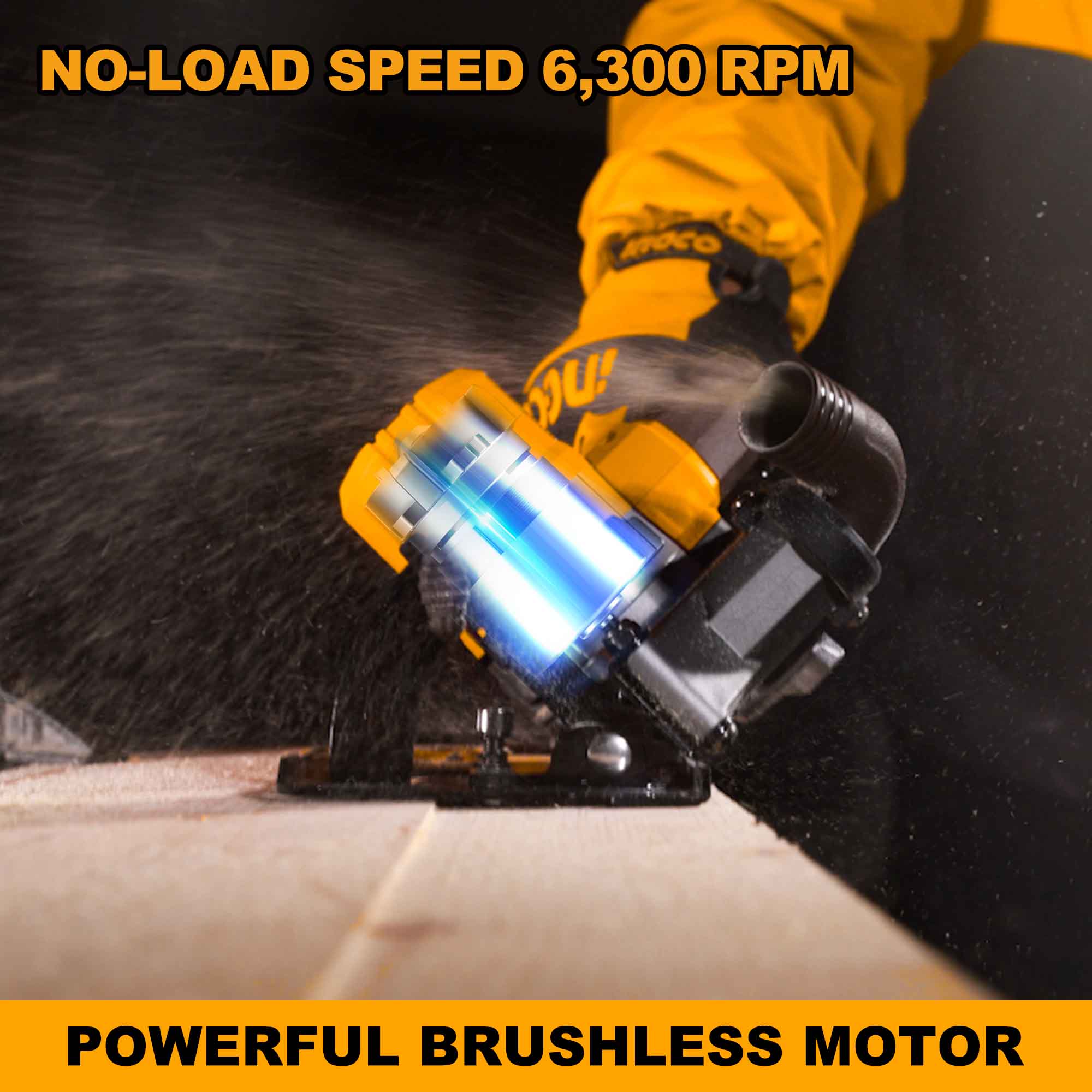 INGCO INGCO CSLI14021 20V Brushless Cordless Circular Saw with 4.0Ah ...