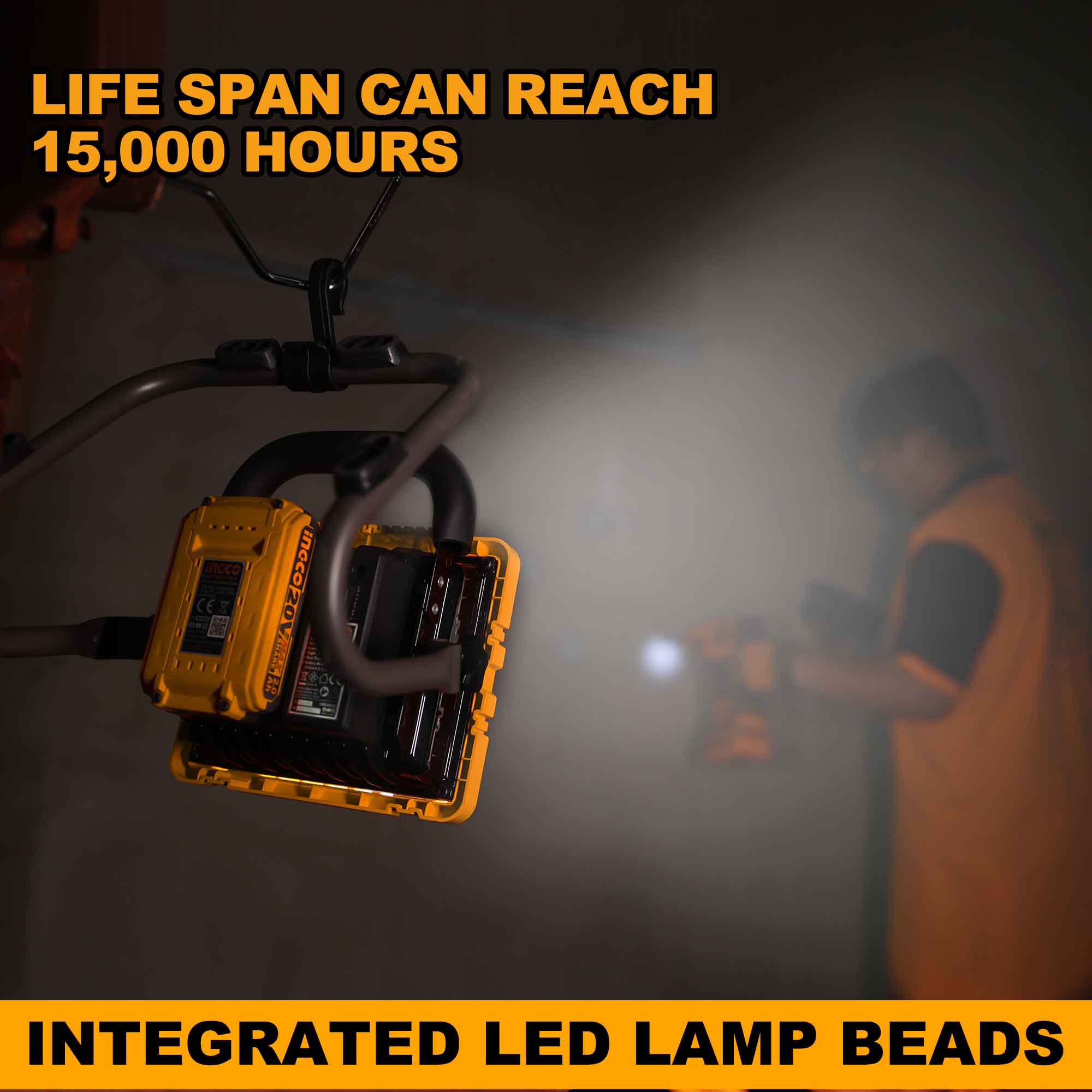 INGCO INGCO 20V Cordless LED Work Light CWLI20258 - 1800 Lumens ...