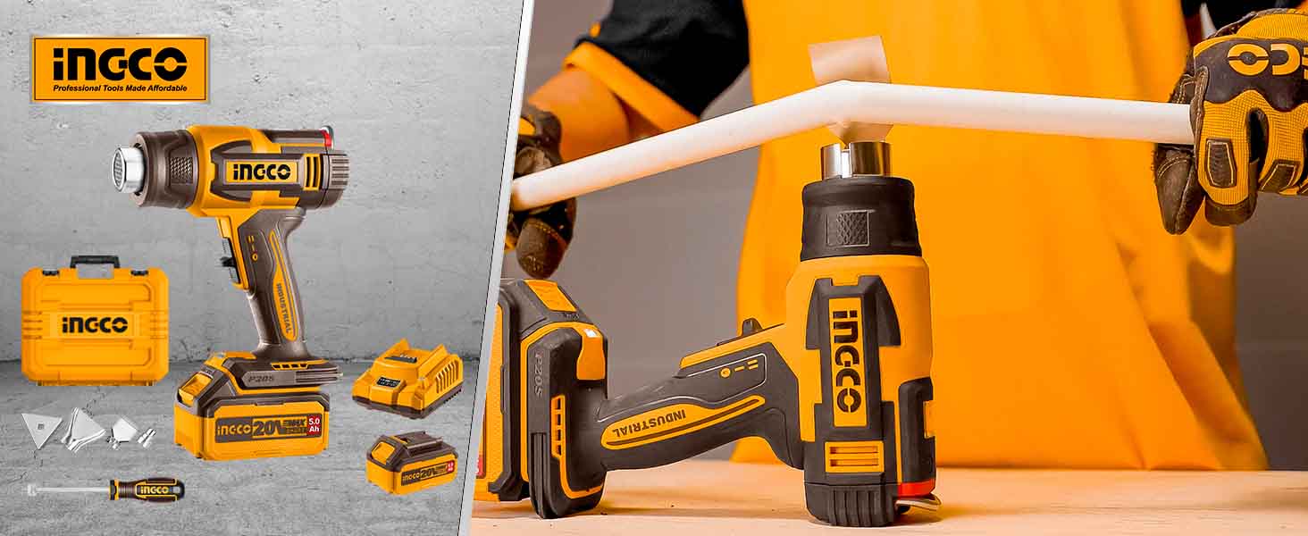 INGCO INGCO Cordless Heat Gun HGLI20035 – 20V Adjustable Heat Gun with ...